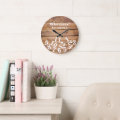 Scrambled Numbers on Wood LOOK Clock | Zazzle