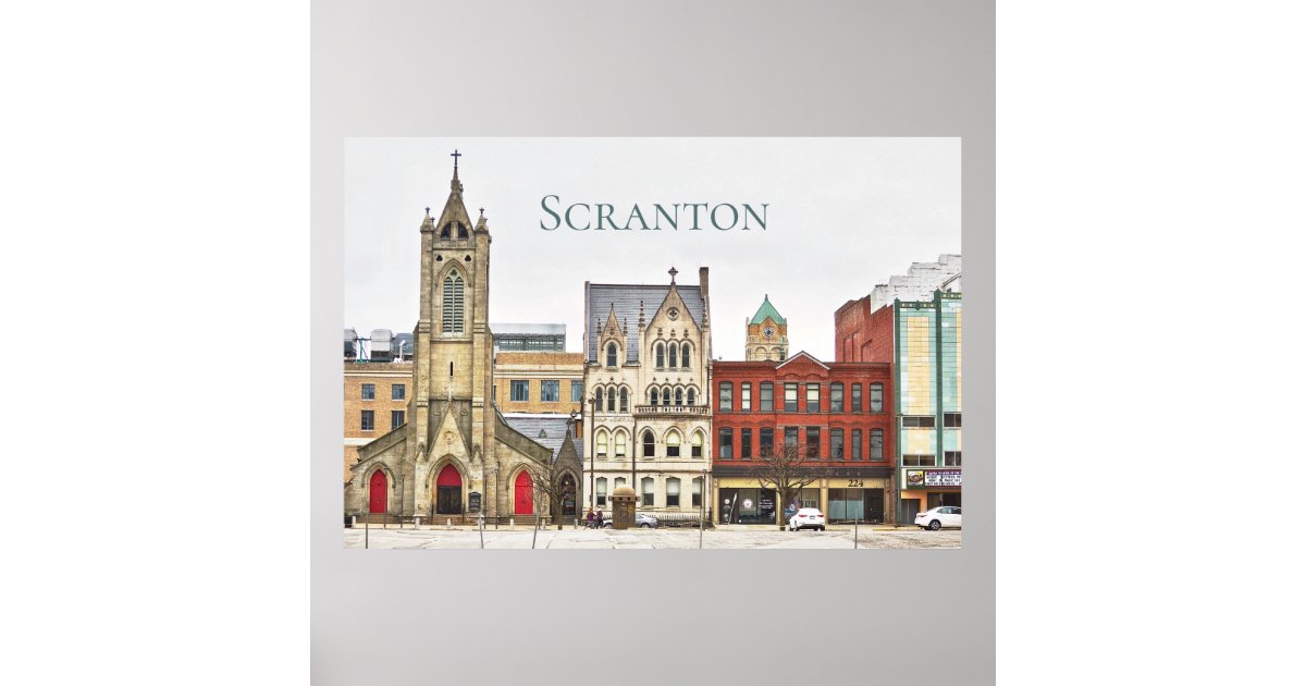 Scranton PA Architecture- Cityscape Poster | Zazzle