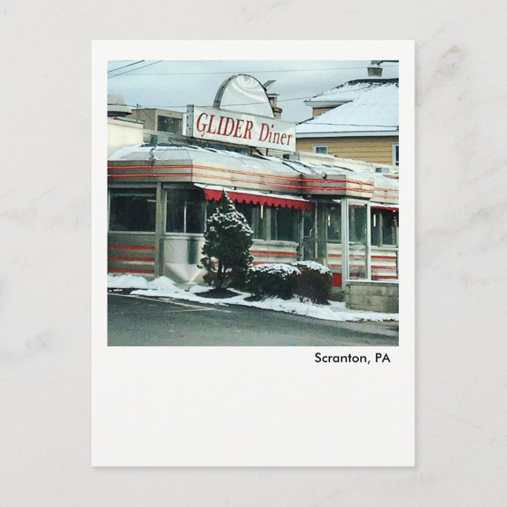 Scranton PA Postcard-The Glider Diner Postcard | Zazzle