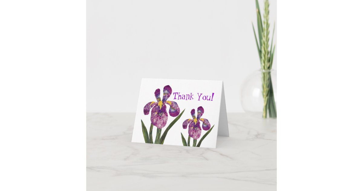 Scrap Happy Iris Thank You Card | Zazzle