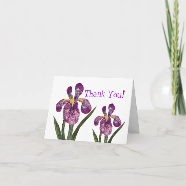 Scrap Happy Iris Thank You Card | Zazzle
