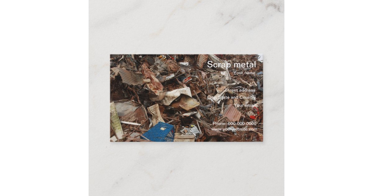 scrap metal recycling business card | Zazzle
