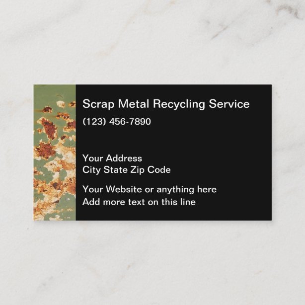 Scrap Metal Business Cards - Business Card Printing | Zazzle