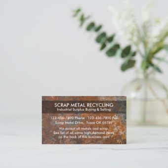 Scrap Metal Recycling Business Cards | Zazzle