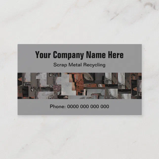Scrap Metal Recycling Business Cards | Zazzle