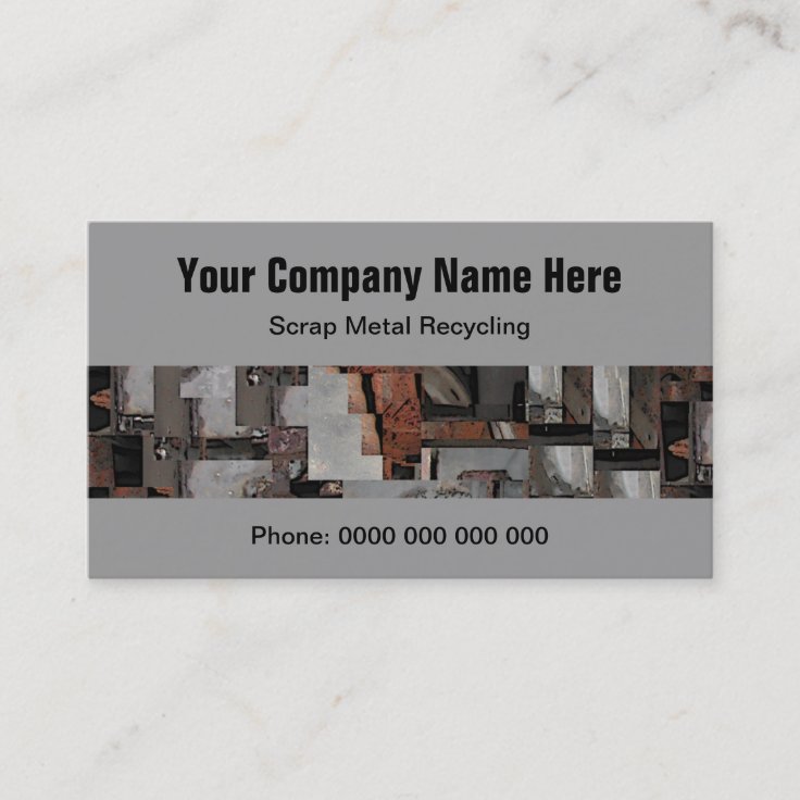 Scrap Metal Recycling Business Cards | Zazzle