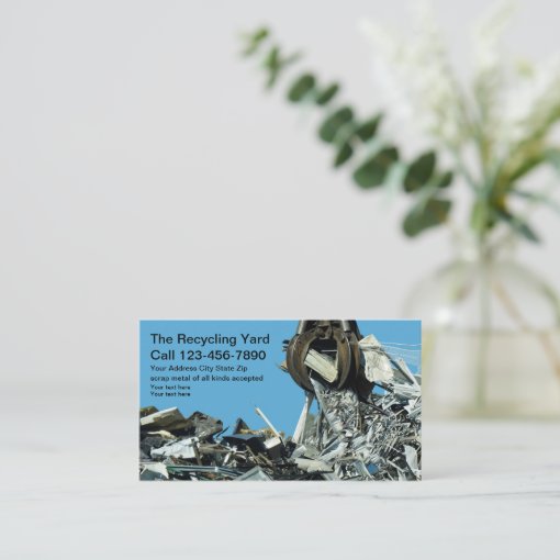 Scrap Metal Recycling Yard Business Card | Zazzle