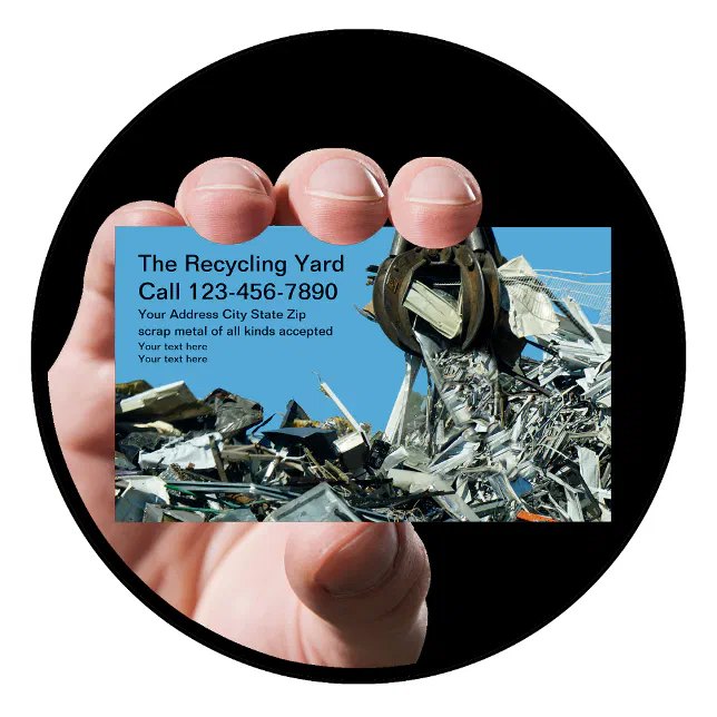 Scrap Metal Recycling Yard Business Card | Zazzle