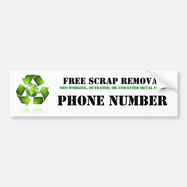 Scrap Metal Removal Bumper Sticker | Zazzle