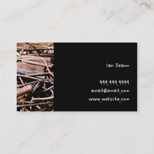 Scrap Metal Removal Recycling Junk Business Card | Zazzle