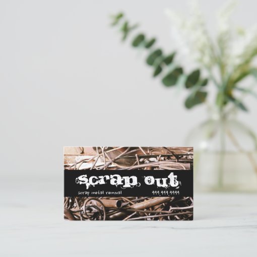 Scrap Metal Removal Recycling Junk Business Card | Zazzle