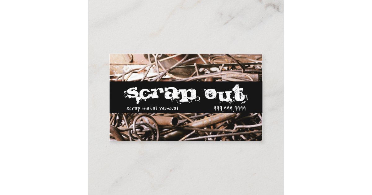 Scrap Metal Removal Recycling Junk Business Card | Zazzle