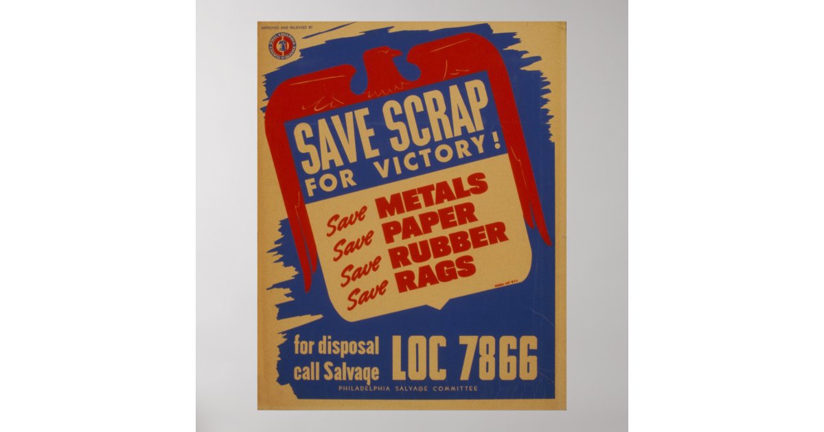Scrap Salvage WPA Vintage Poster | Zazzle
