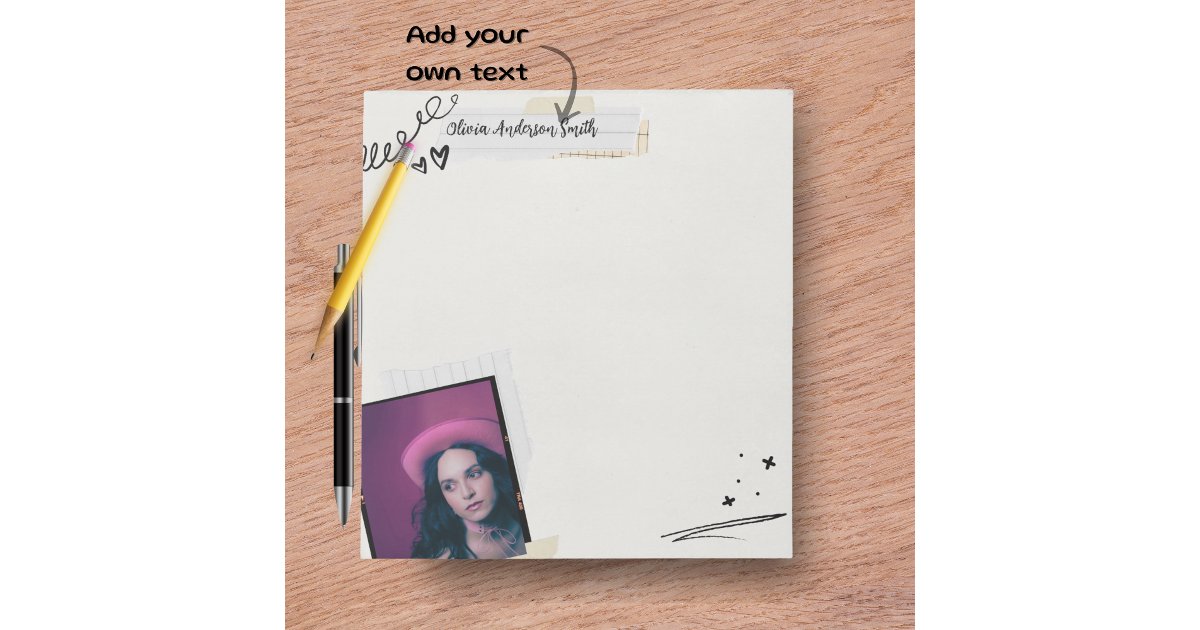 Scrapbook Notepad | Custom Photo & Name Gift | Zazzle