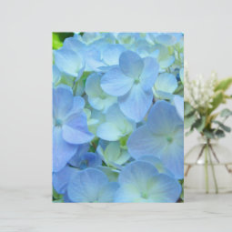 Scrapbooking paper Floral Theme Blue Hydrangeas | Zazzle