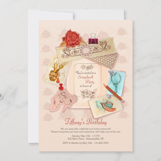 Scrapbooking Party Invitation | Zazzle.com