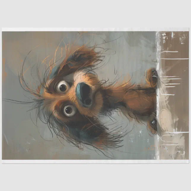 Scrappy the Dachshund Dog Decoupage Tissue Paper | Zazzle