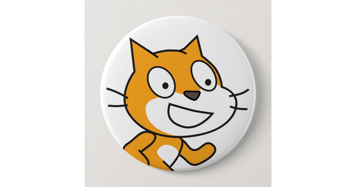 Scratch Cat Button | Zazzle