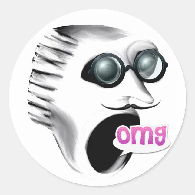 Scream OMG Stickers | Zazzle