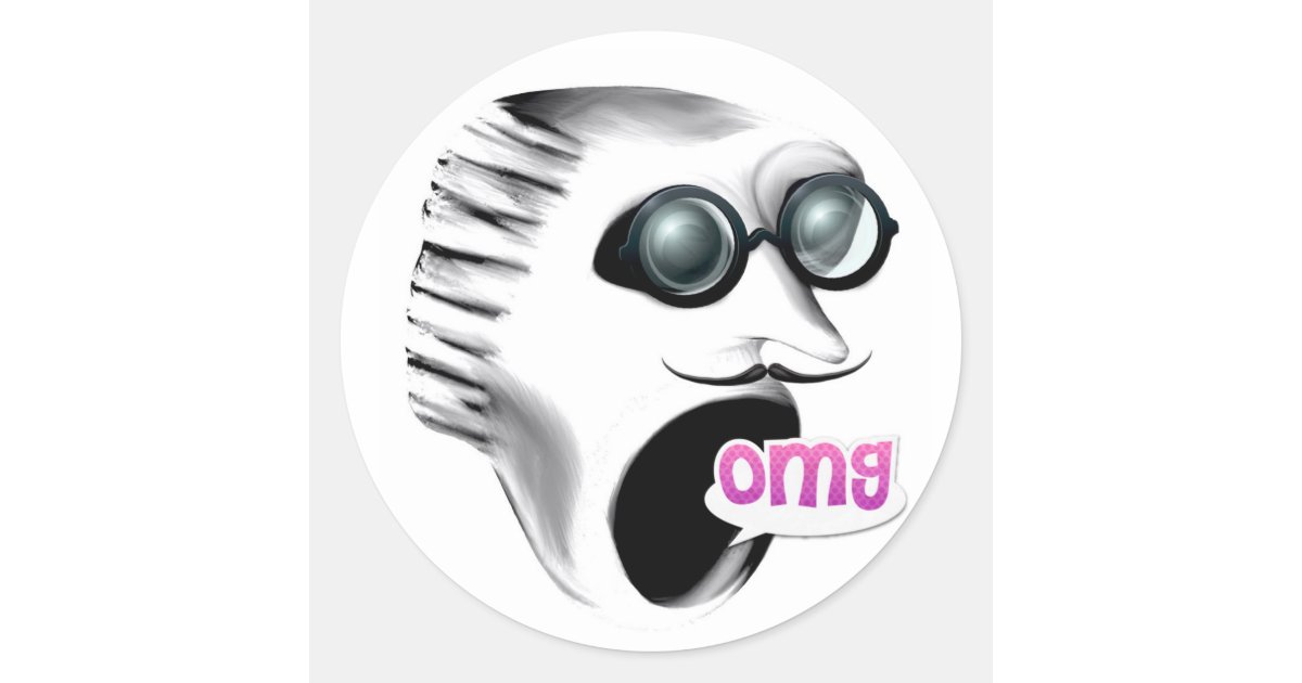 Scream OMG Stickers | Zazzle