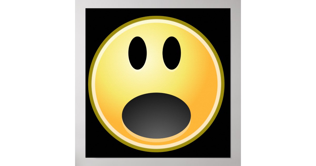 Screaming Emoticon Poster | Zazzle