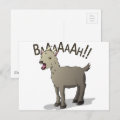 Screaming Goat Doodle Noodle Designs Postcard | Zazzle