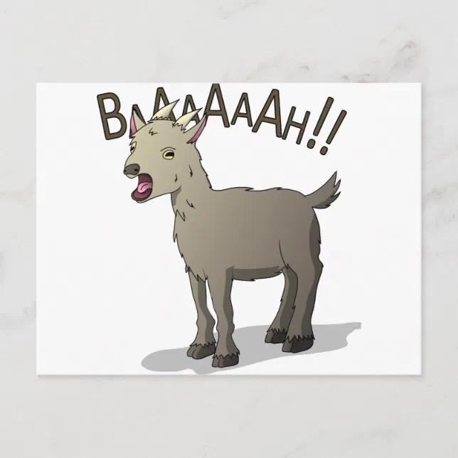 Screaming Goat Doodle Noodle Designs Postcard | Zazzle