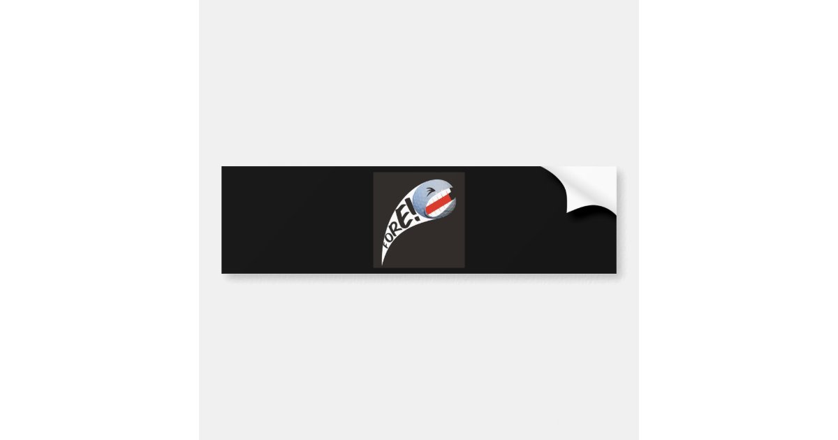 Screaming Golf Ball Bumper Sticker | Zazzle