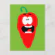 Screaming Red Hot Chili Pepper Postcard | Zazzle