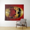 Screaming Skull on Red - Skulls Tapestry | Zazzle