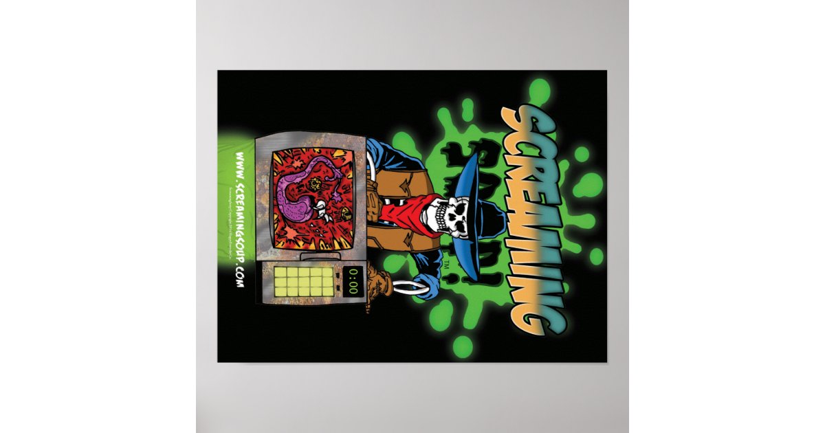 SCREAMING SOUP! Deadwest Microwave Logo Poster | Zazzle