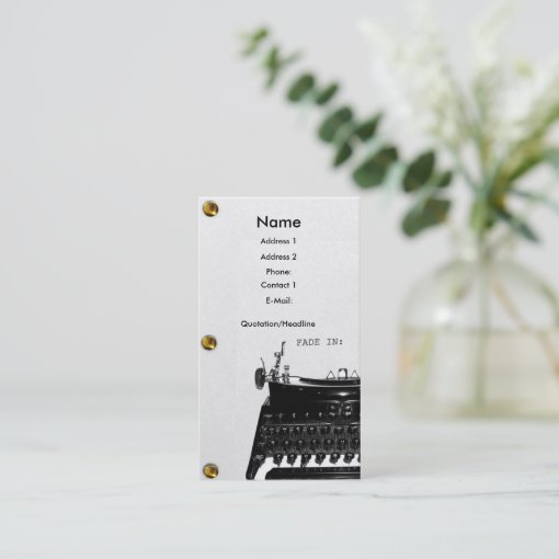 Screenwriter Scriptwriter Film business card | Zazzle