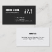 Screwdriver Cutter Spanner Tools Handyman Business Card | Zazzle