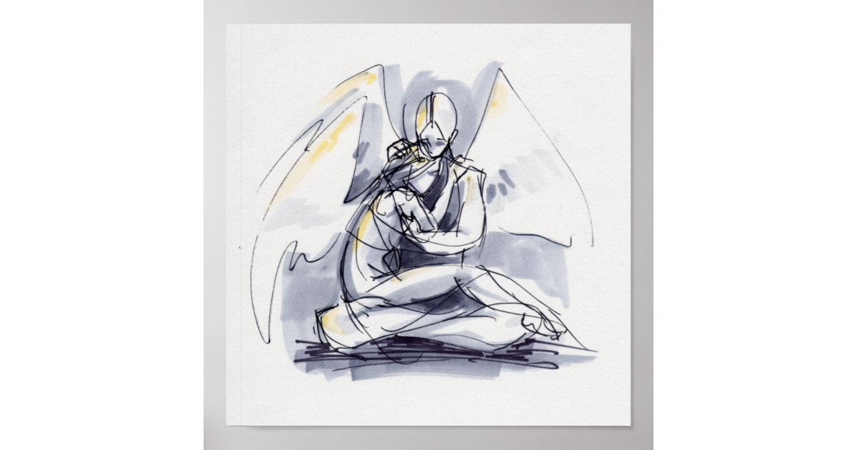 Scribble Angels Poster | Zazzle