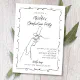 Scribble Hand Drawn Black & White Graduation Party Invitation | Zazzle