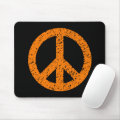 Scribble Stencilled Peace Symbol Mouse Pad | Zazzle