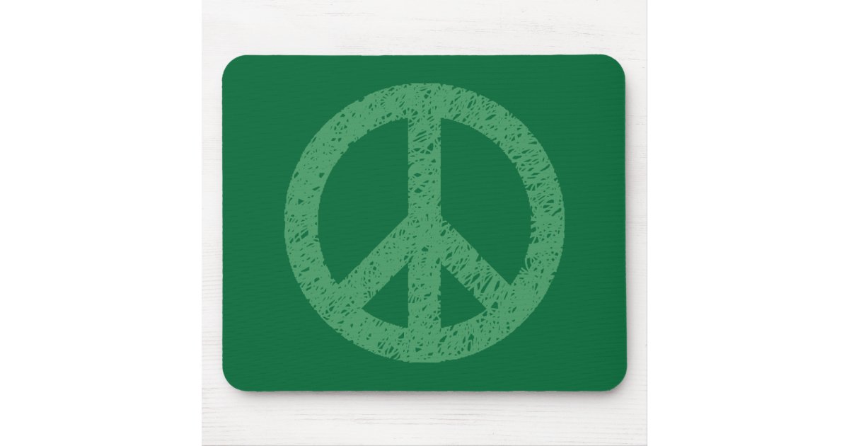 Scribble Stencilled Peace Symbol Mouse Pad | Zazzle