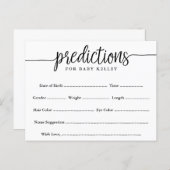 Script Baby Choose Your Color Prediction Card | Zazzle