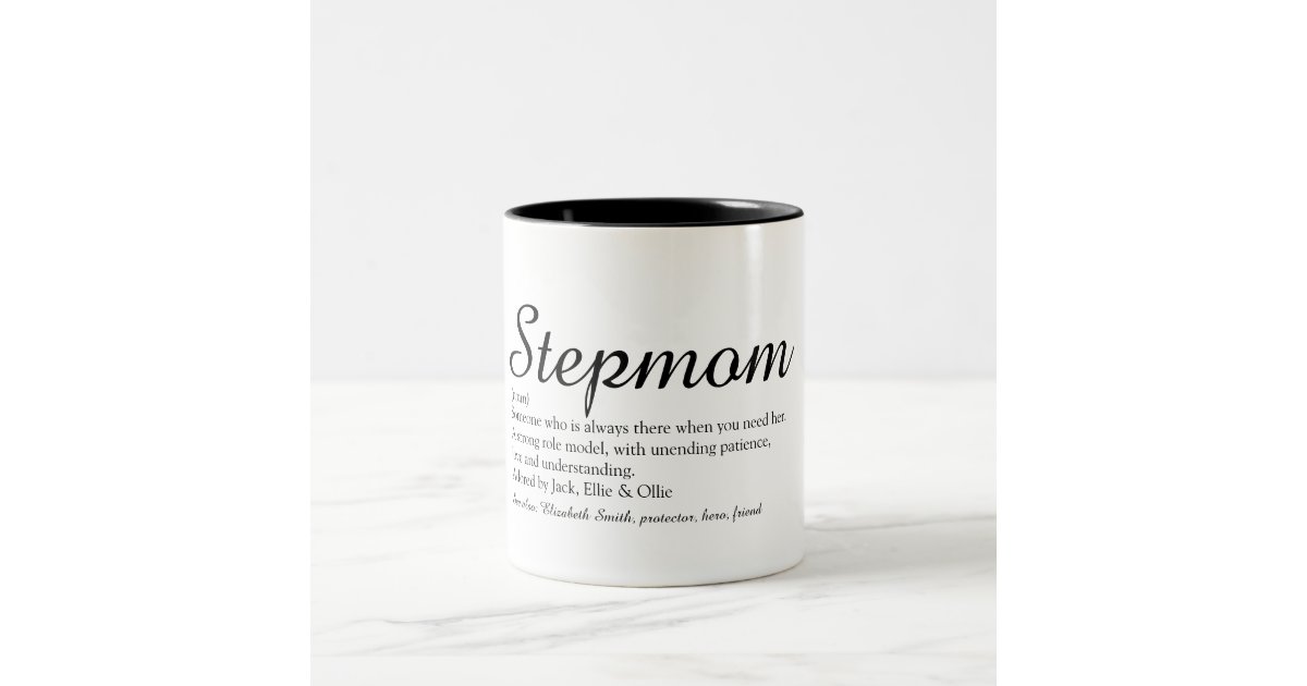 Script Best Ever Stepmom Stepmother Definition Two Tone Coffee Mug