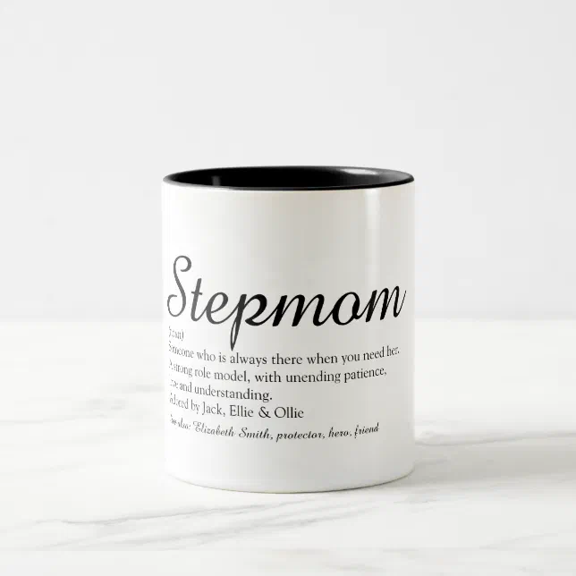 Script Best Ever Stepmom Stepmother Definition Two Tone Coffee Mug