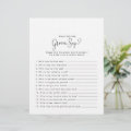 Script Bridal Shower What did the Groom Say | Zazzle