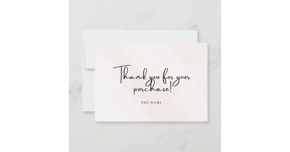 Script Business Thank You Card | Zazzle