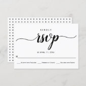 Script calligraphy elegant wedding RSVP card | Zazzle