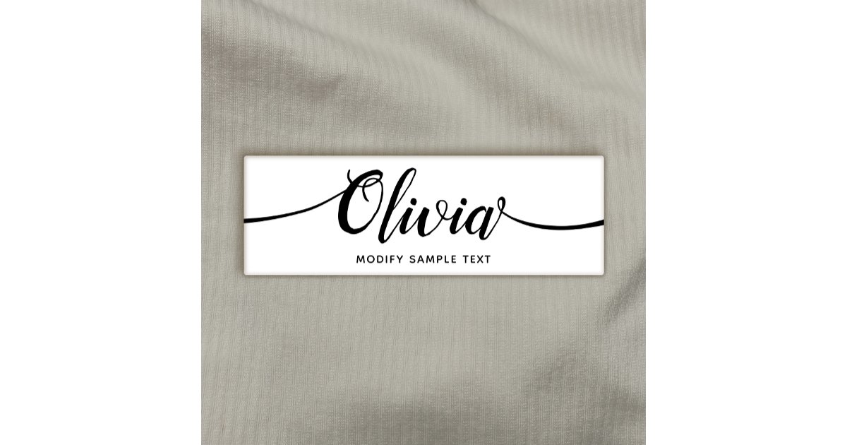 Script Calligraphy Salon Spa Employee Name Tag | Zazzle