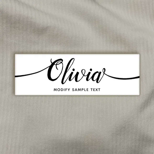 Script Calligraphy Salon Spa Employee Name Tag | Zazzle