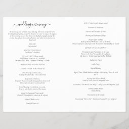 Script Catholic Wedding Ceremony with Mass Program | Zazzle