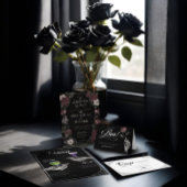 Script Coffin Photo Gothic Halloween Wedding Thank You Card | Zazzle