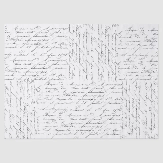 Script Collage Tissue Paper | Zazzle