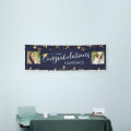 Script CONGRATULATIONS Photo Stars Navy Blue Banner | Zazzle