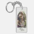 Script Engagement Photo Better Together Custom Keychain | Zazzle